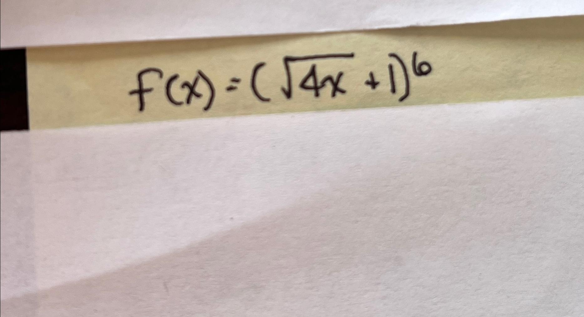 Solved f(x)=(4x2+1)6 | Chegg.com
