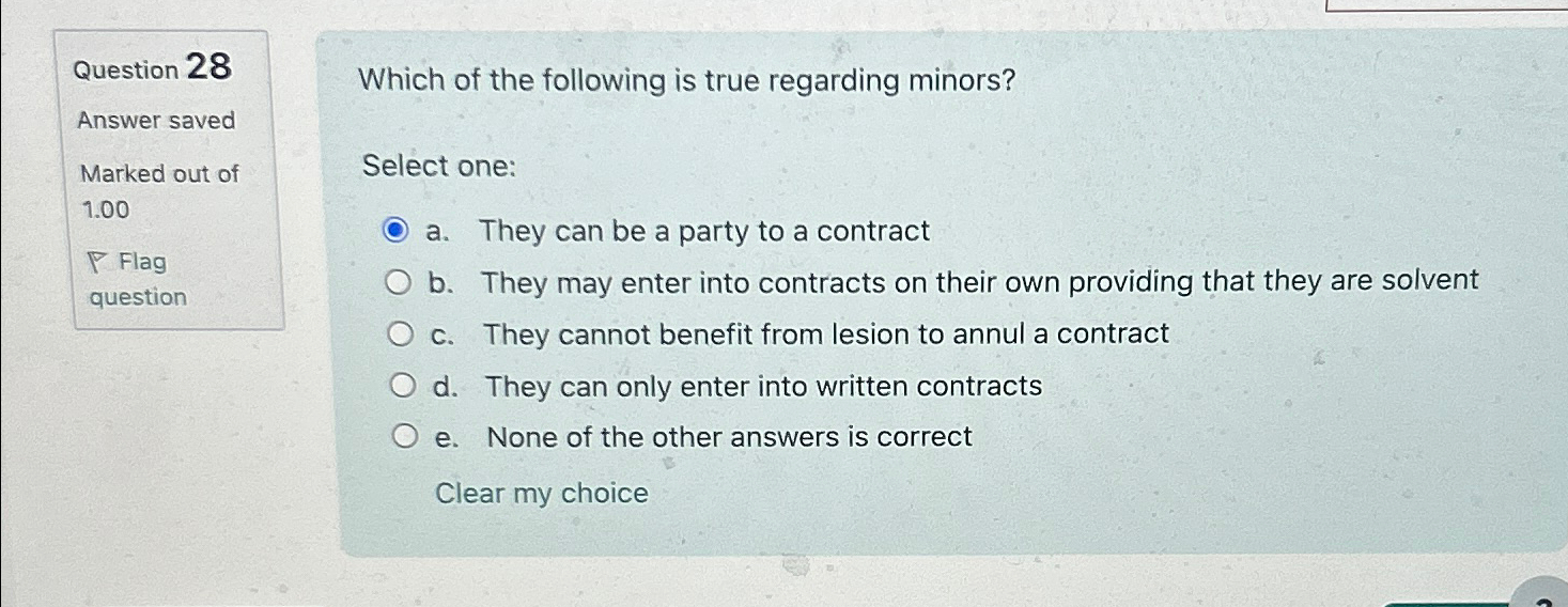 Solved Question 28Answer savedMarked out of 1.00Flag | Chegg.com