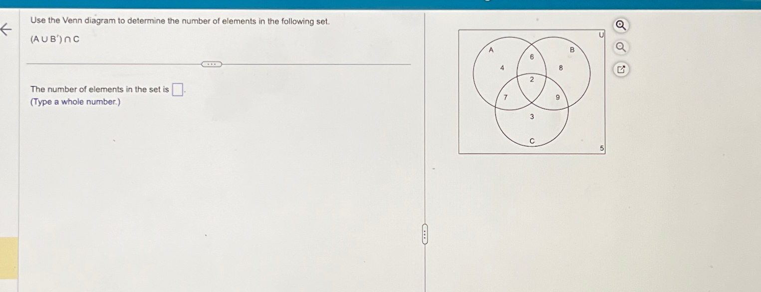 Solved Use the Venn diagram to determine the number of | Chegg.com