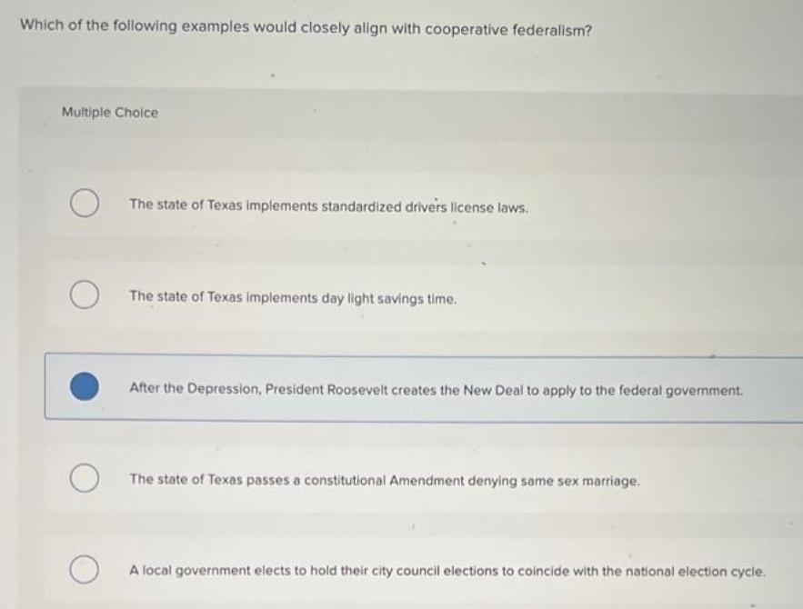 Solved Which of the following examples would closely align | Chegg.com