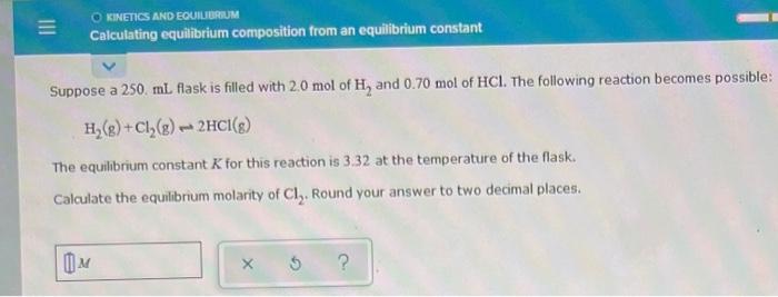 Solved O KINETICS AND EQUILIBRIUM Calculating equilibrium | Chegg.com