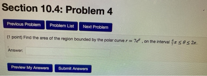 Solved Section 10.4: Problem 4 Previous Problem Problem List | Chegg.com