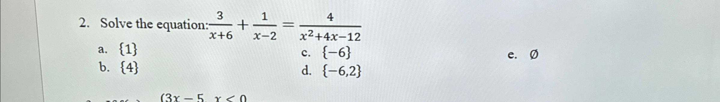 Solved Solve the equation: | Chegg.com