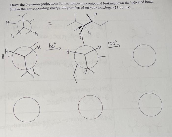 Solved Draw the Newman projections for the following | Chegg.com