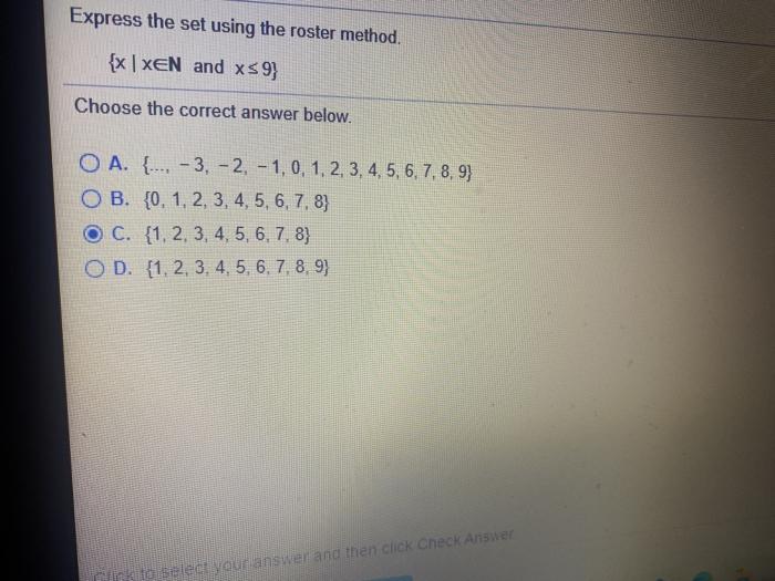 Solved Express the set using the roster method. {x | XEN and | Chegg.com