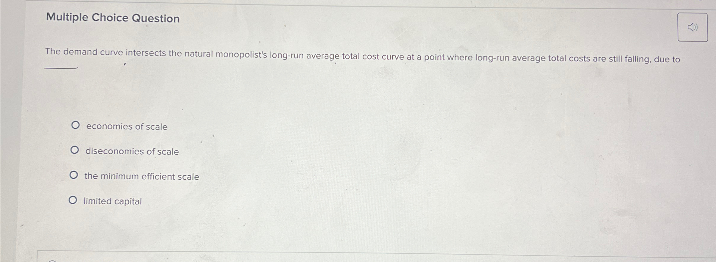 Solved Multiple Choice QuestionThe demand curve intersects | Chegg.com