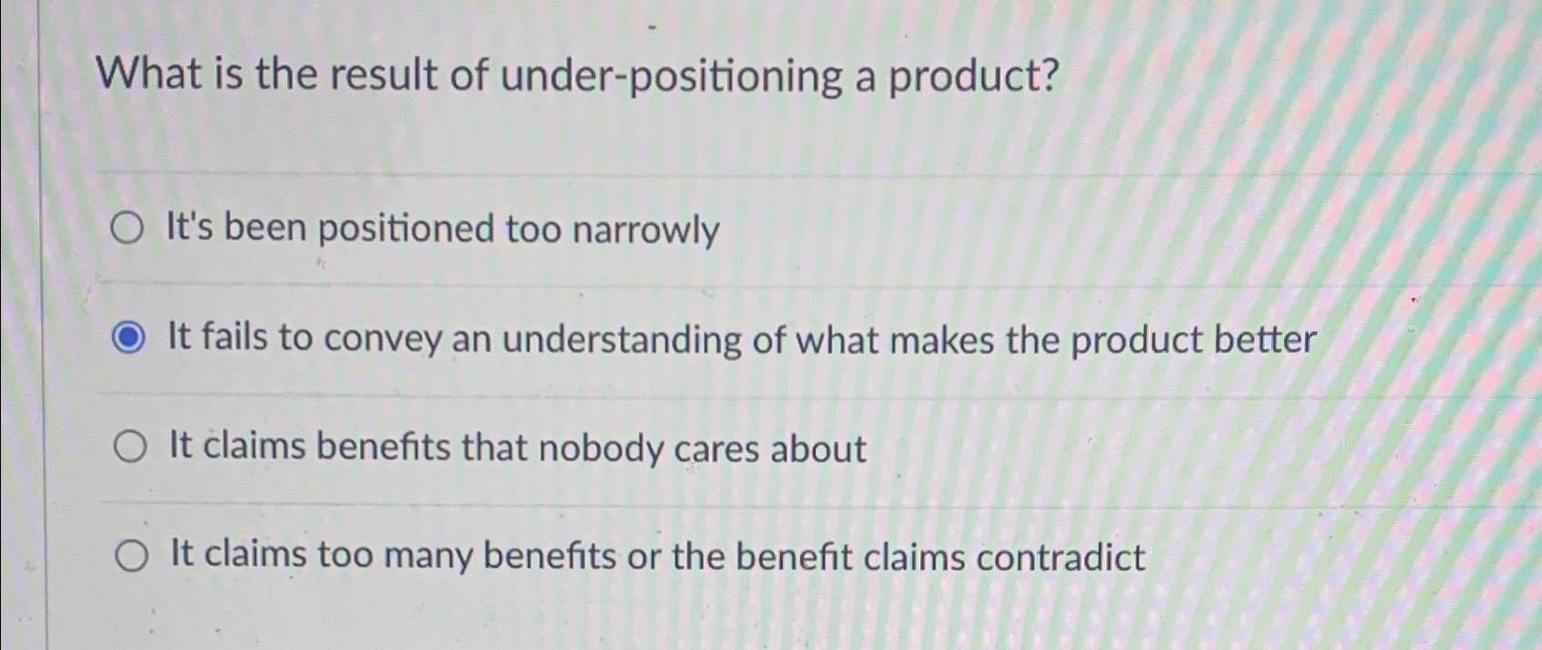 Solved What is the result of under-positioning a | Chegg.com