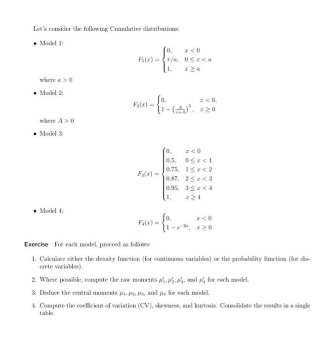 Solved Let's consider the following Cumulative | Chegg.com