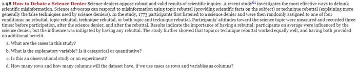 Solved How to Debate a Science Denier Science deniers oppose | Chegg.com