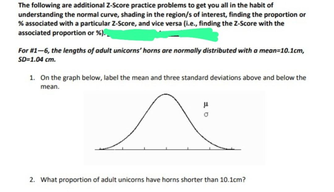 Solved The following are additional Z-Score practice | Chegg.com