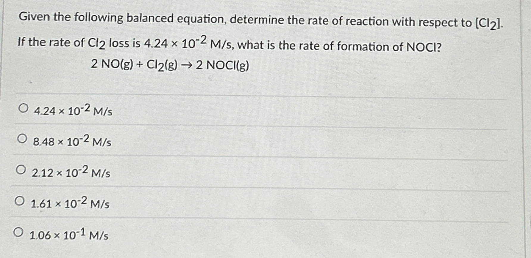 Solved Given the following balanced equation, determine the | Chegg.com