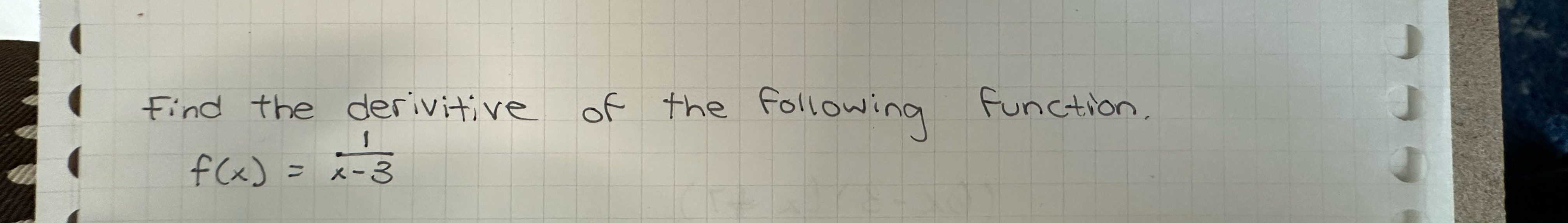 Solved Find the derivitive of the following | Chegg.com