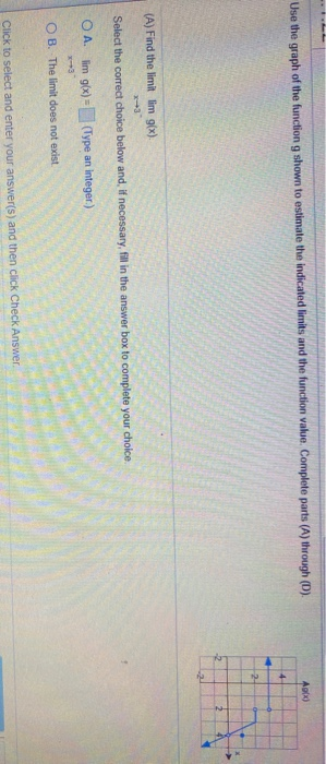 Solved Use the graph of the function g shown to estimate the | Chegg.com