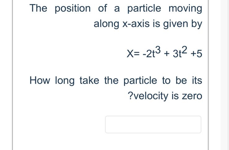 Solved The position of a particle moving along x-axis is | Chegg.com