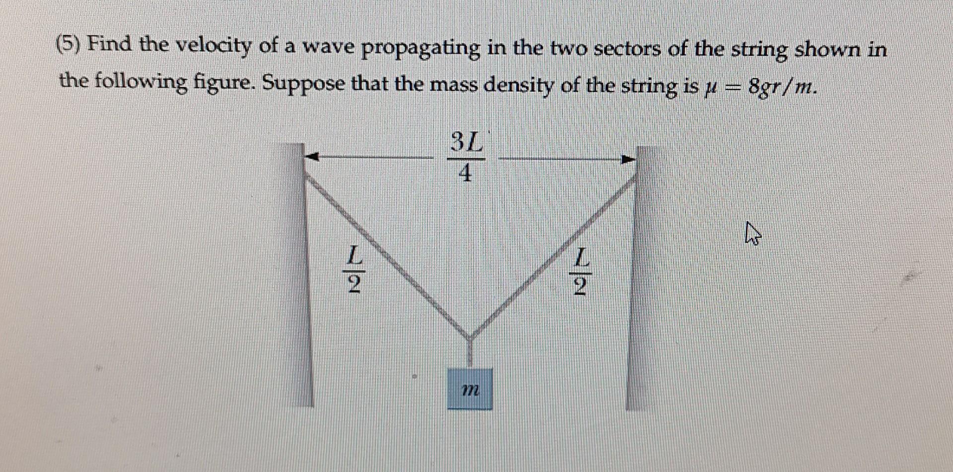 Solved (5) Find the velocity of a wave propagating in the | Chegg.com