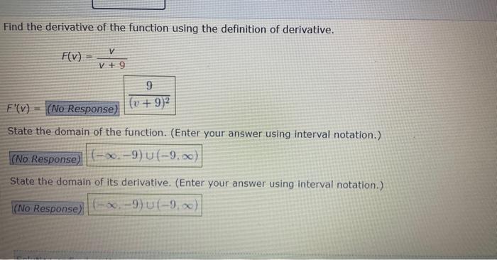 Solved Find the derivative of the function using the | Chegg.com