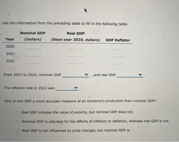 Solved 5. Real versus nominal GDP Consider a simple economy | Chegg.com