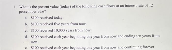 Solved dont use any excel function to solve these problems | Chegg.com