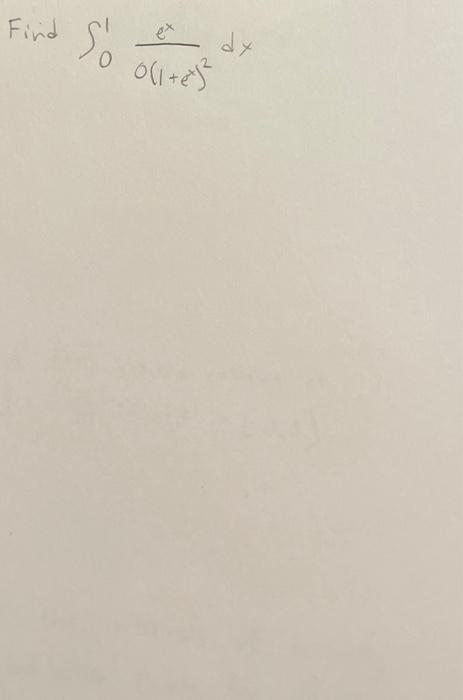 Solved ∫010(1+ex)2exdx | Chegg.com