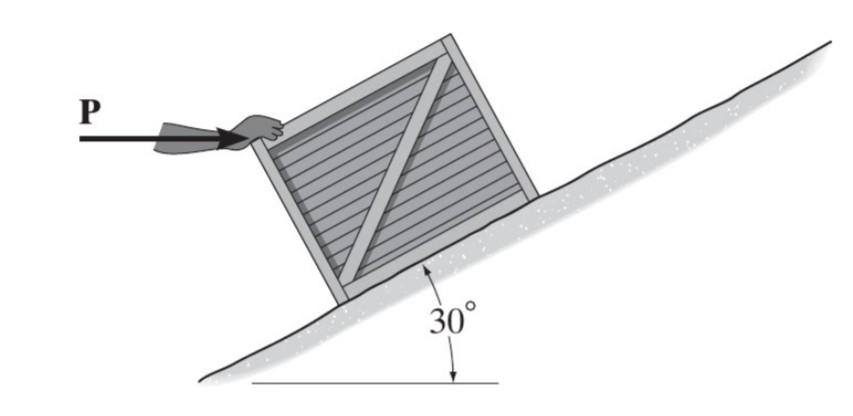 Solved Determine the minimum horizontal force P needed to | Chegg.com
