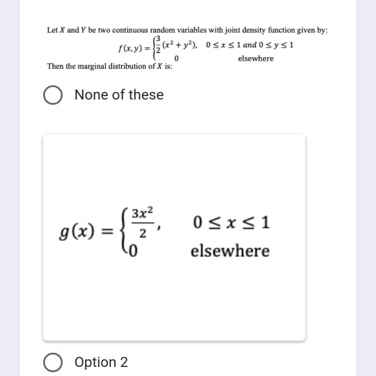 Solved Let x ﻿and Y ﻿be two continuous random variables with | Chegg.com