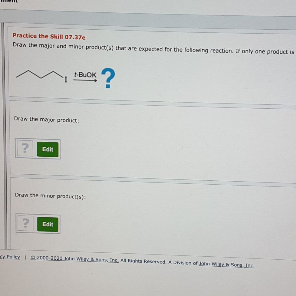 Solved Practice the Skill 07.37e Draw the major and minor | Chegg.com