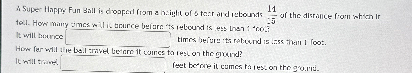 Solved A Super Happy Fun Ball is dropped from a height of 6 | Chegg.com