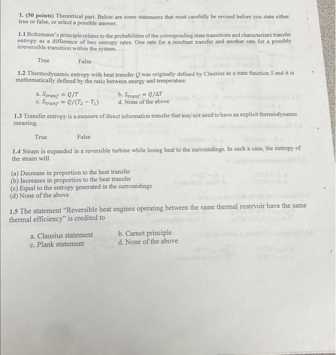 Solved 1. (50 points) Theoretical part. Below are some | Chegg.com