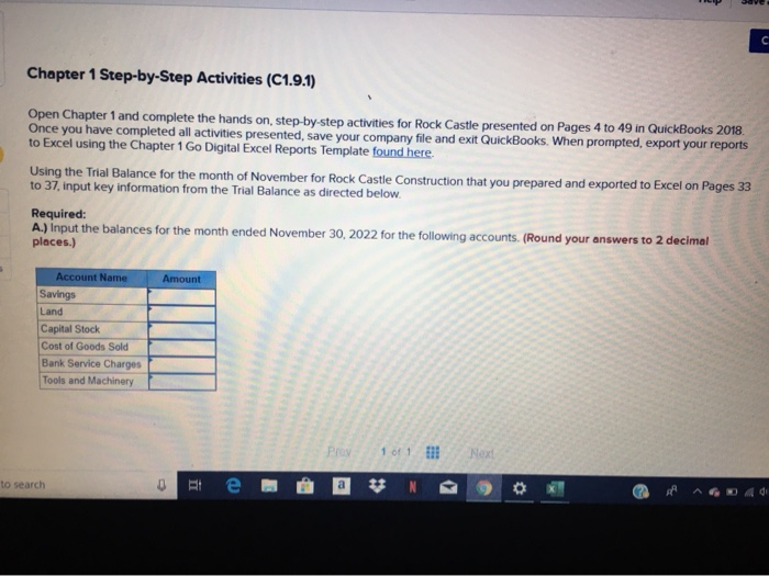 Chapter 1 Step-by-Step Activities (C1.9.1) Open | Chegg.com
