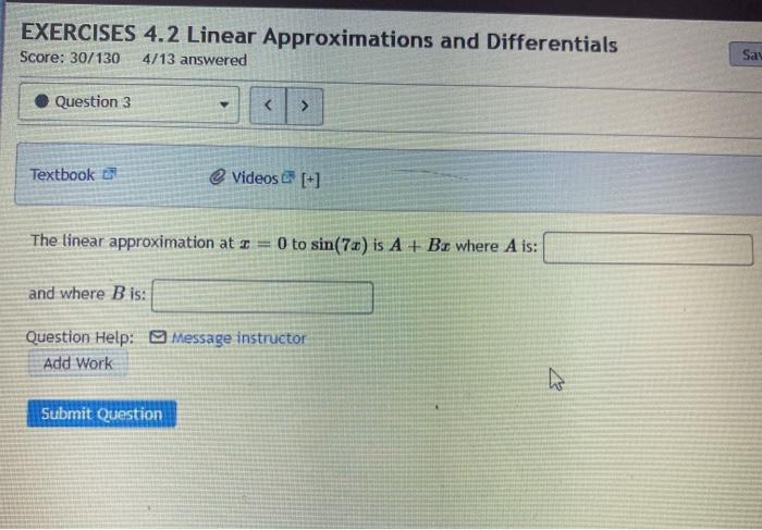 Solved EXERCISES 4.2 Linear Approximations and Differentials | Chegg.com