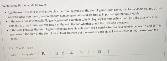 Solved Write some Python code below to: - Ask the user | Chegg.com