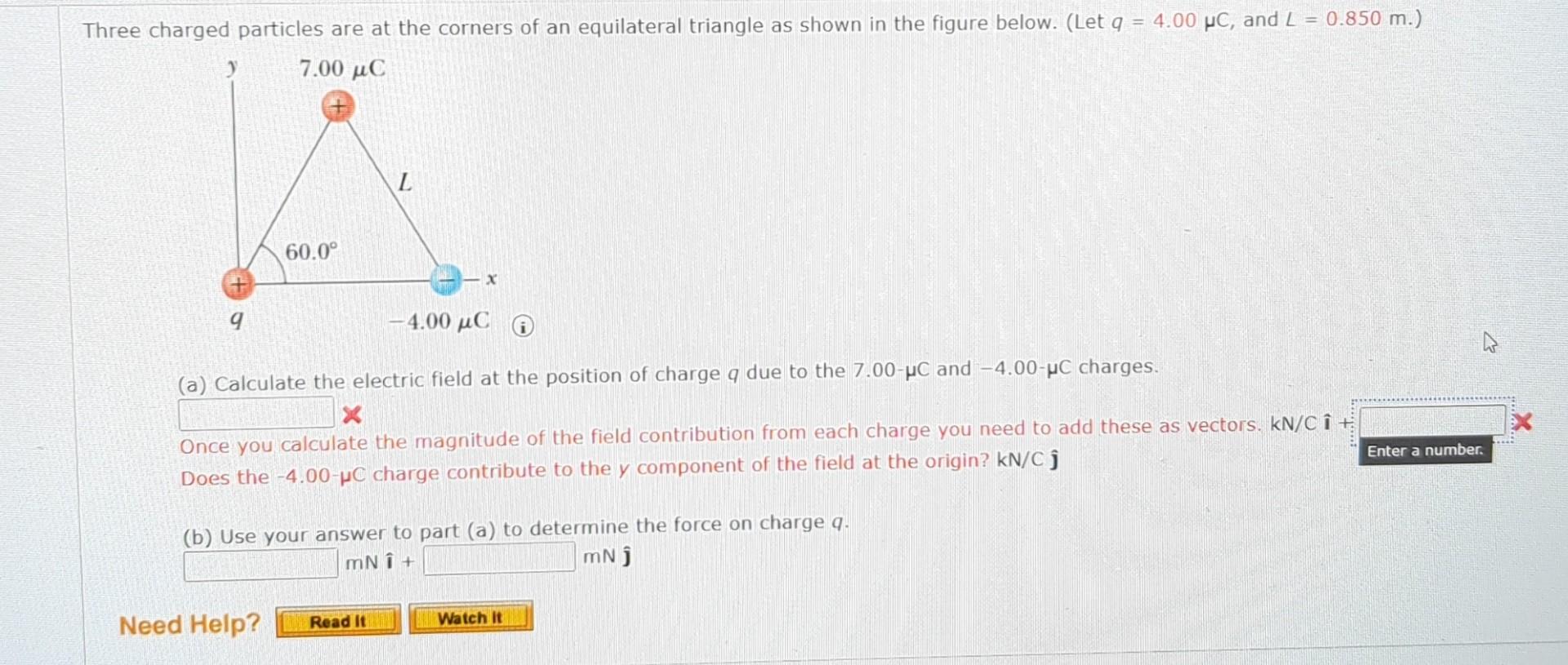 [solved] Three Charged Particles Are At The Corne