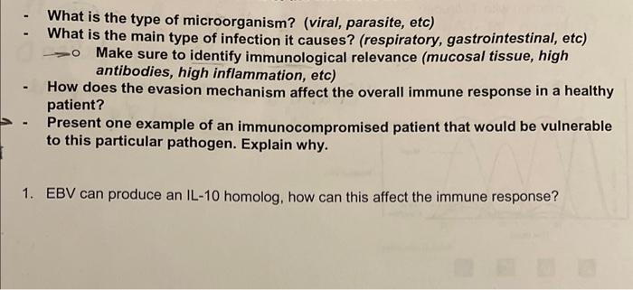 Solved What Is The Type Of Microorganism Viral