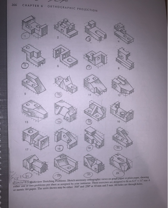 Exercise 6.5 Multiview Sketching Problems. Sketch | Chegg.com