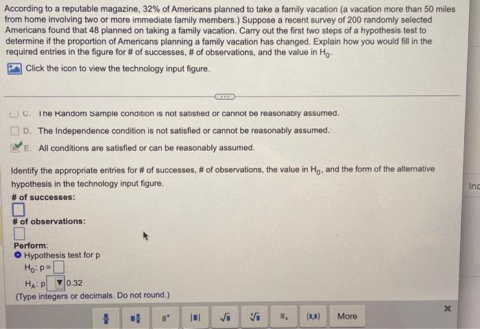 Solved According to a reputable magazine, 32% of Americans | Chegg.com