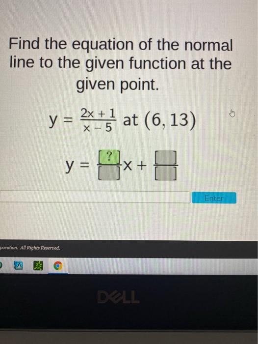 Solved Find the equation of the normal line to the given | Chegg.com