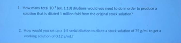 Solved 1. This experiment uses 5 mini-test tubes and a mini | Chegg.com