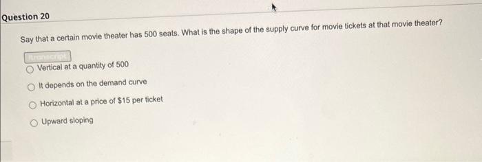 Solved Say that a certain movie theater has 500 seats. What | Chegg.com