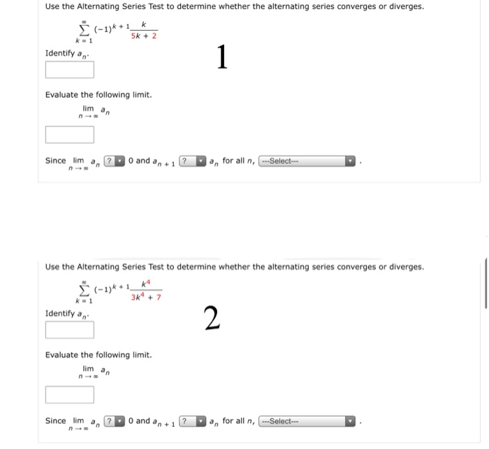 Solved Use the Alternating Series Test to determine whether | Chegg.com