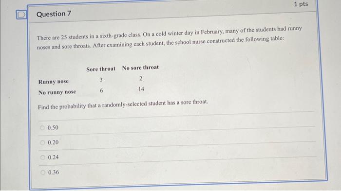 Solved There are 25 students in a sixth-grade class. On a | Chegg.com