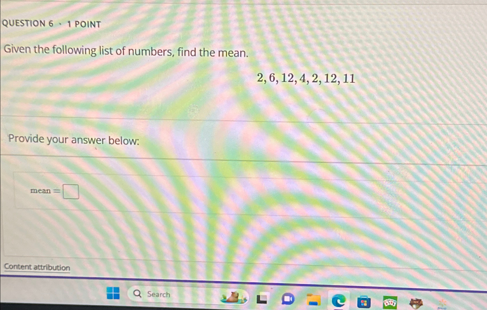 Solved QUESTION 6 - 1 ﻿POINTGiven the following list of | Chegg.com