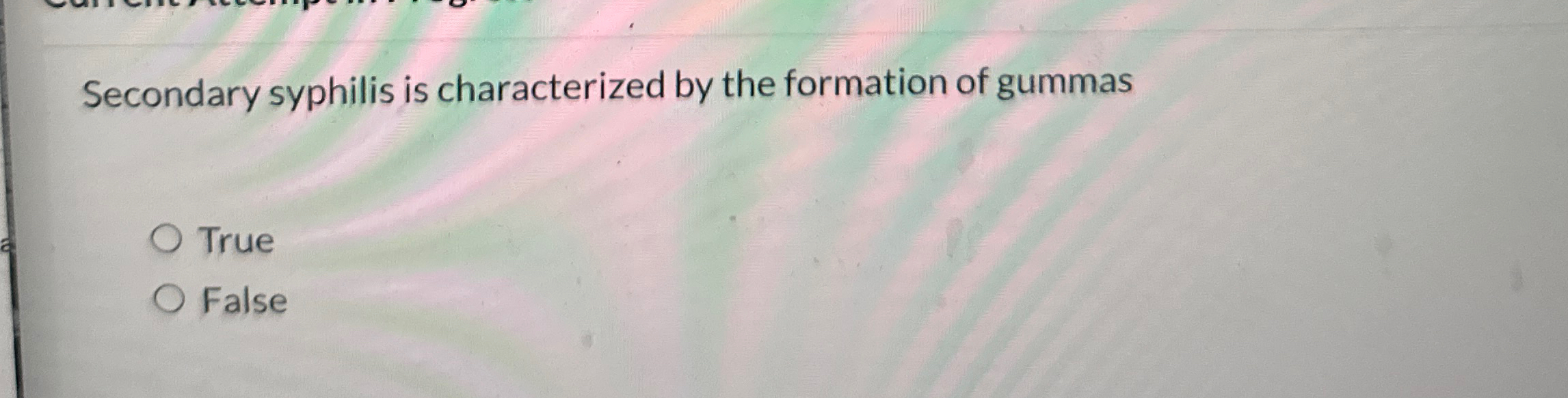 Secondary syphilis is characterized by the formation | Chegg.com