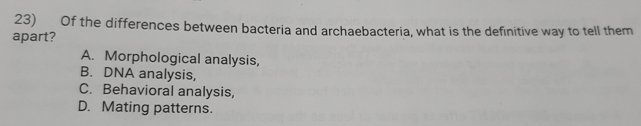 Solved Of the differences between bacteria and | Chegg.com