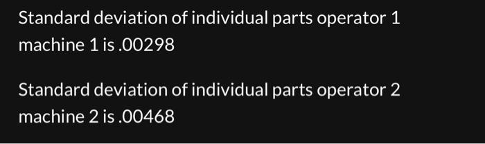 Solved operator 2 -machine 2 . These are the samples | Chegg.com