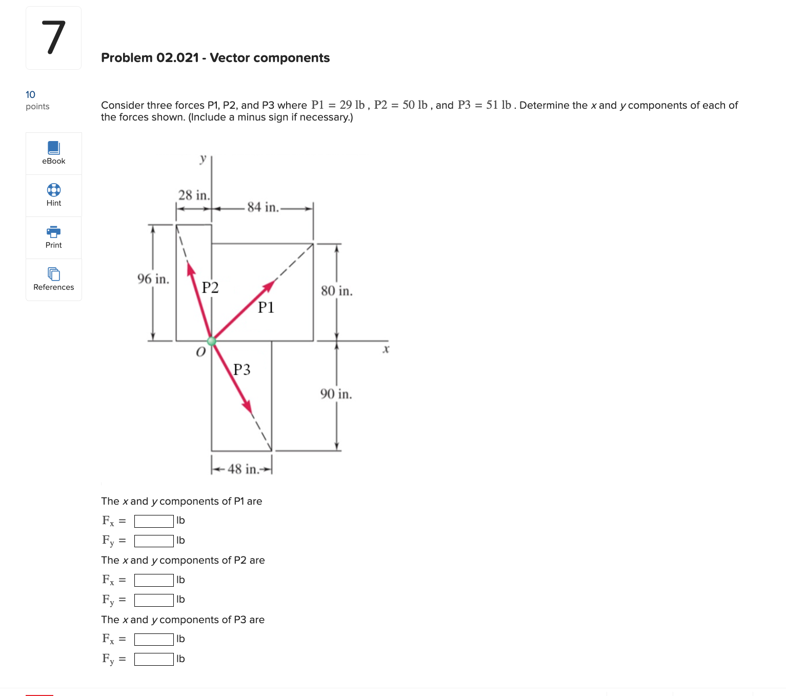 [Solved]: Problem 02.021 - Vector components Consider three