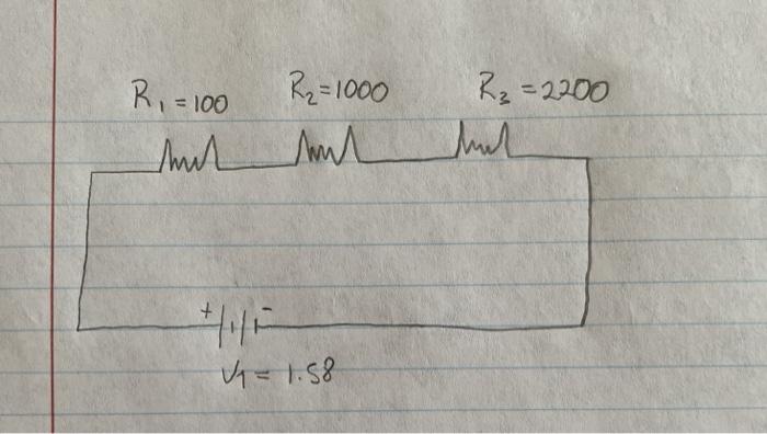 Solved Resistors in series 1) Calculate equivalent | Chegg.com
