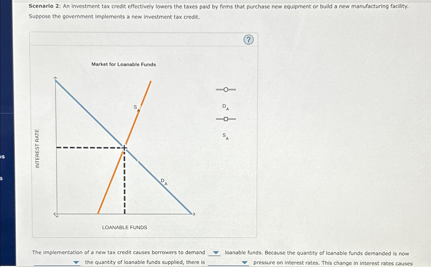 Solved Scenario 2: An investment tax credit effectively | Chegg.com