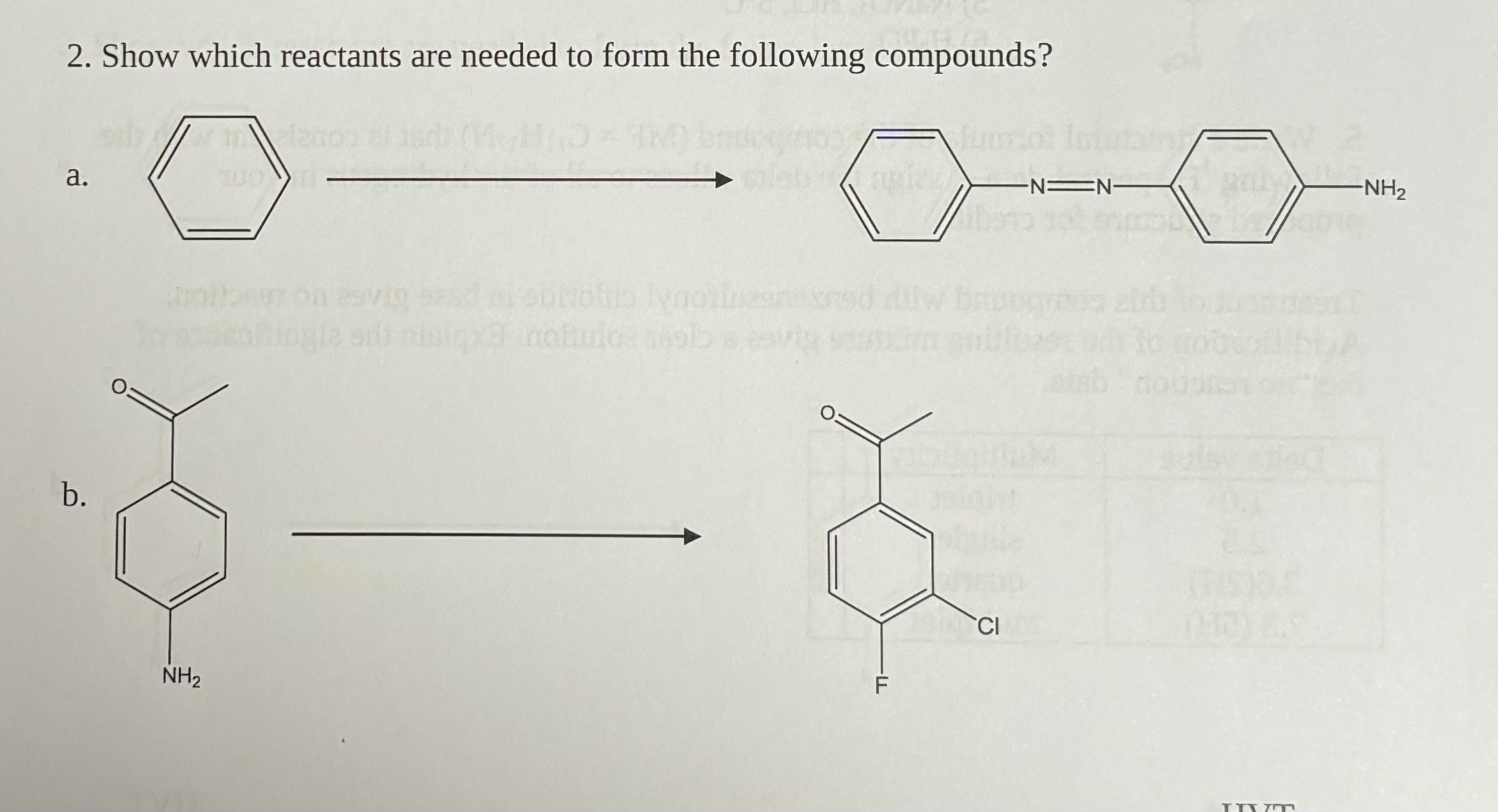 Solved Show which reactants are needed to form the following | Chegg.com