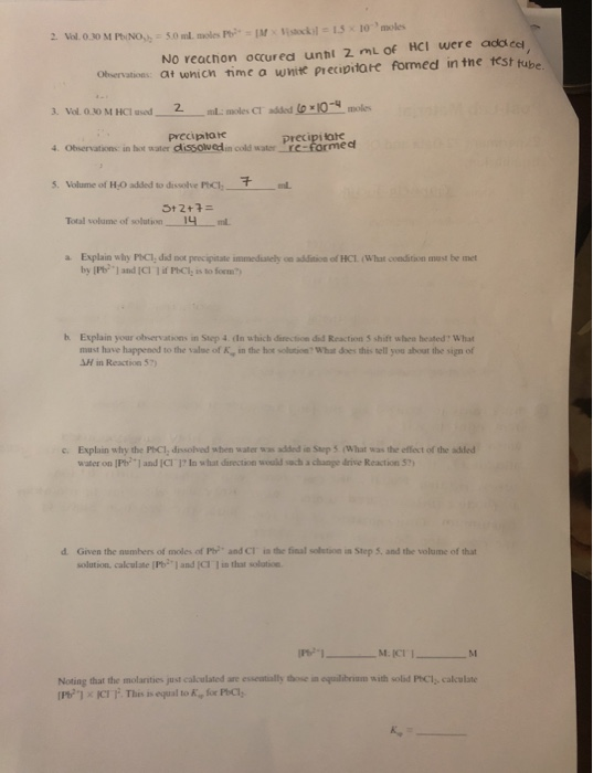 Solved Post-Lab Material Experiment 22 Data and | Chegg.com