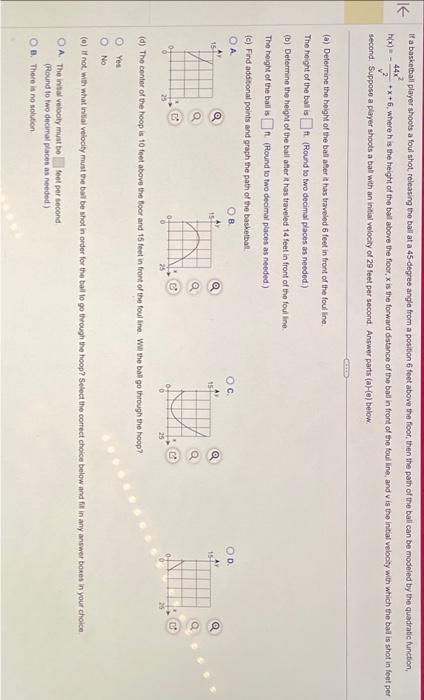 Solved If a basketball player shoots a foul shot, releasing | Chegg.com